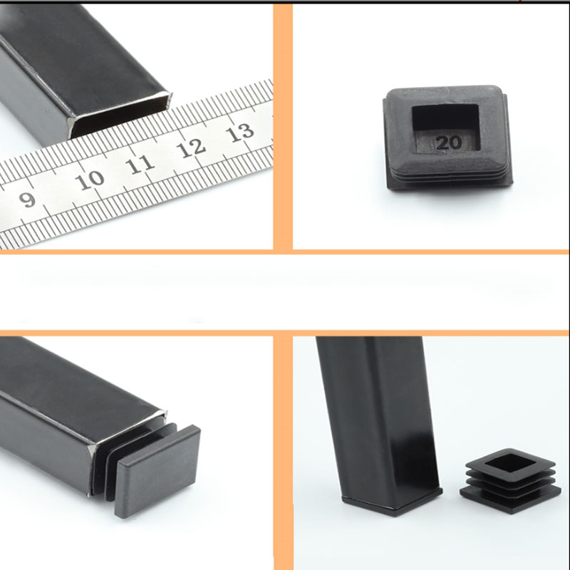 Black Square Plastic Insert Plugs Rectangle/Square Dust Stopper Blank ...