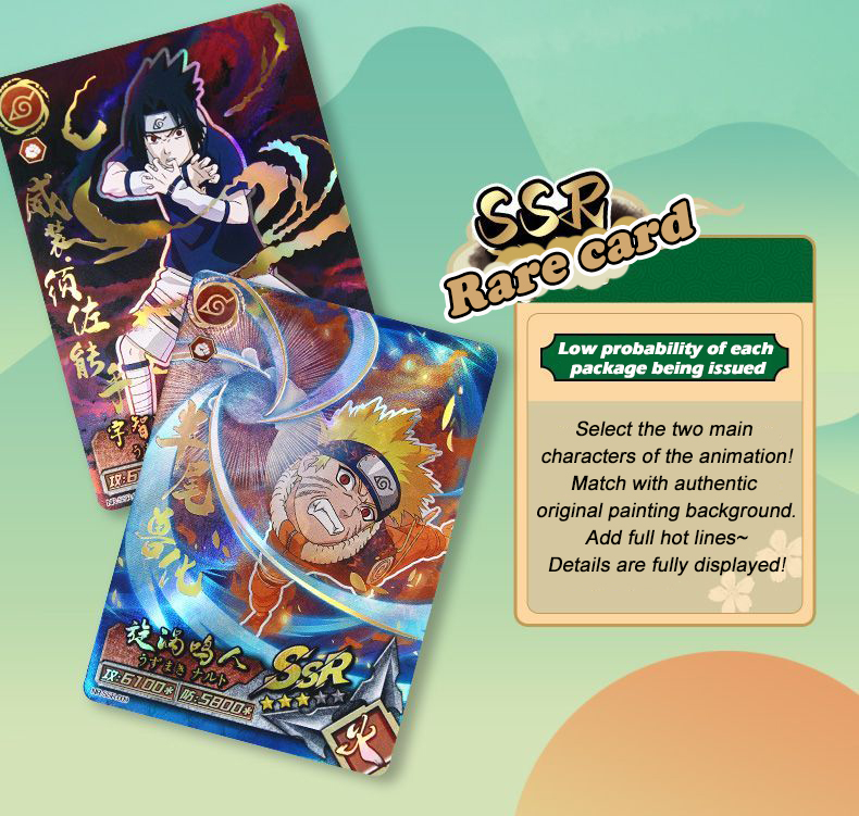 150 Naruto card anime tcg Naruto Sasuke Kakashi rare UR/SSR/CP ...