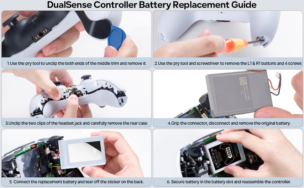 PS5 Controller Battery, 8880mWh High Capacity PS5 Controller Battery ...
