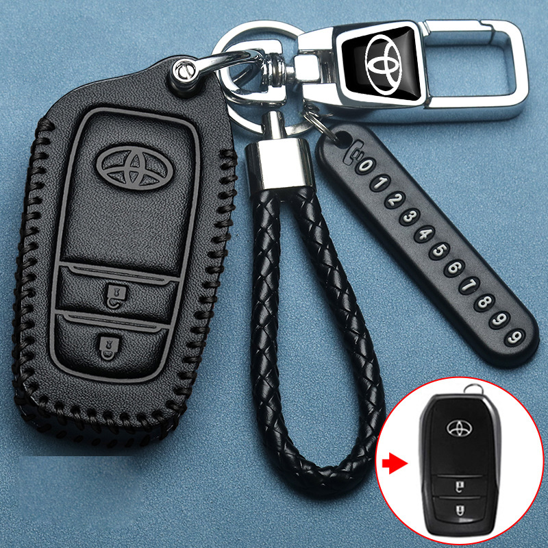 Toyota Genuine Leather Car Remote Key Case For Toyota HILUX GR SPORT ...