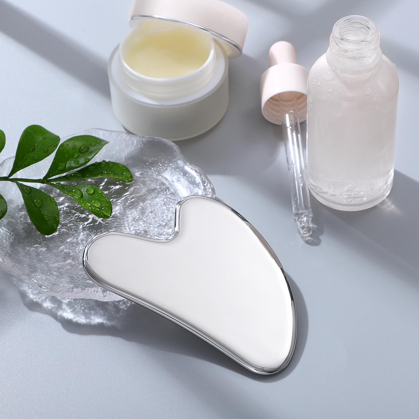 Stainless Steel Scraping Board – Large Heart-Shaped For Face Firming ...