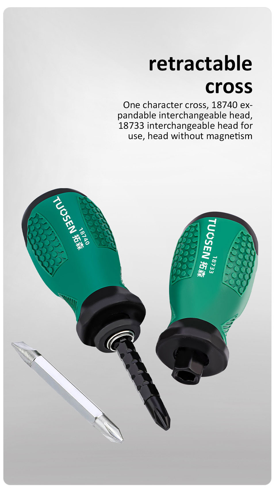 High Carbon Steel Screwdriver Mini Cross/Straight Screwdrive Extendable ...