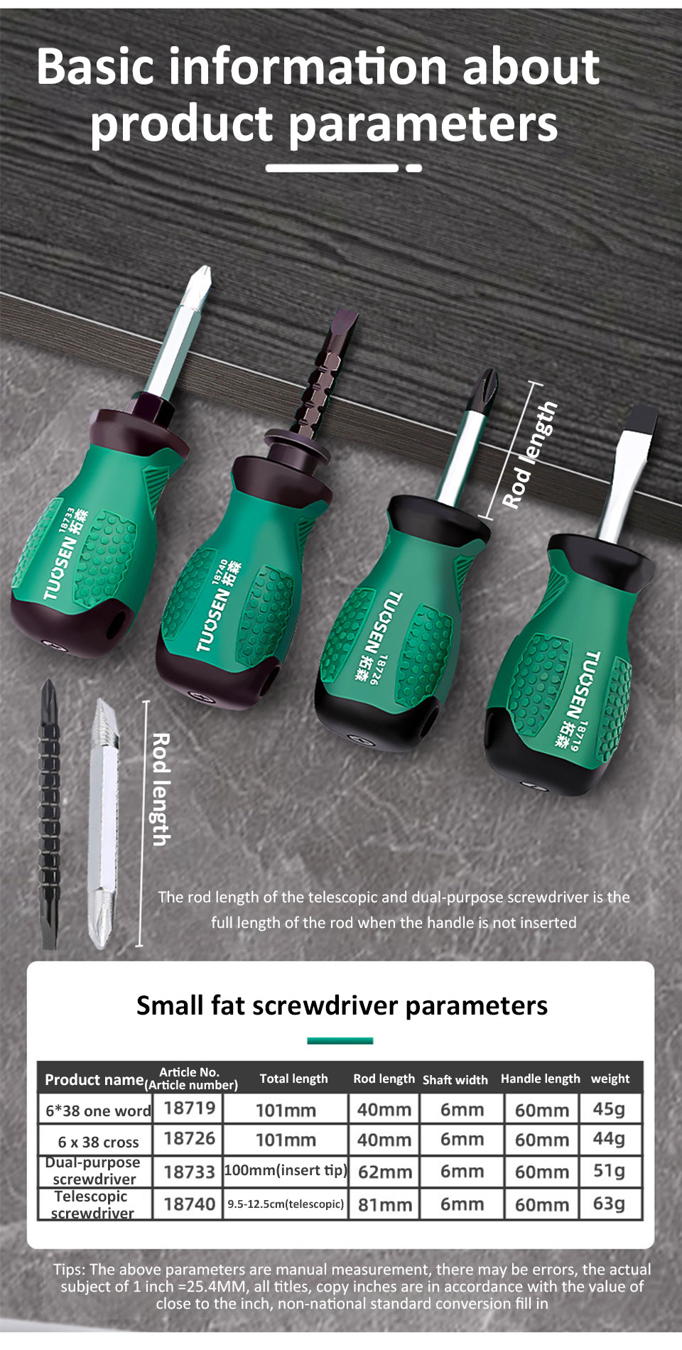 High Carbon Steel Screwdriver Mini Cross/Straight Screwdrive Extendable ...