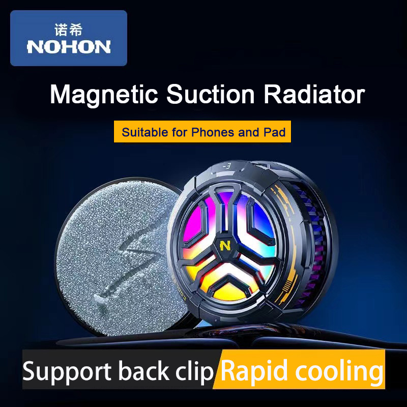 𝐍𝐎𝐇𝐎𝐍 Magnetic Phone Cooler Gaming Radiator Portable Cooling Fan Back ...