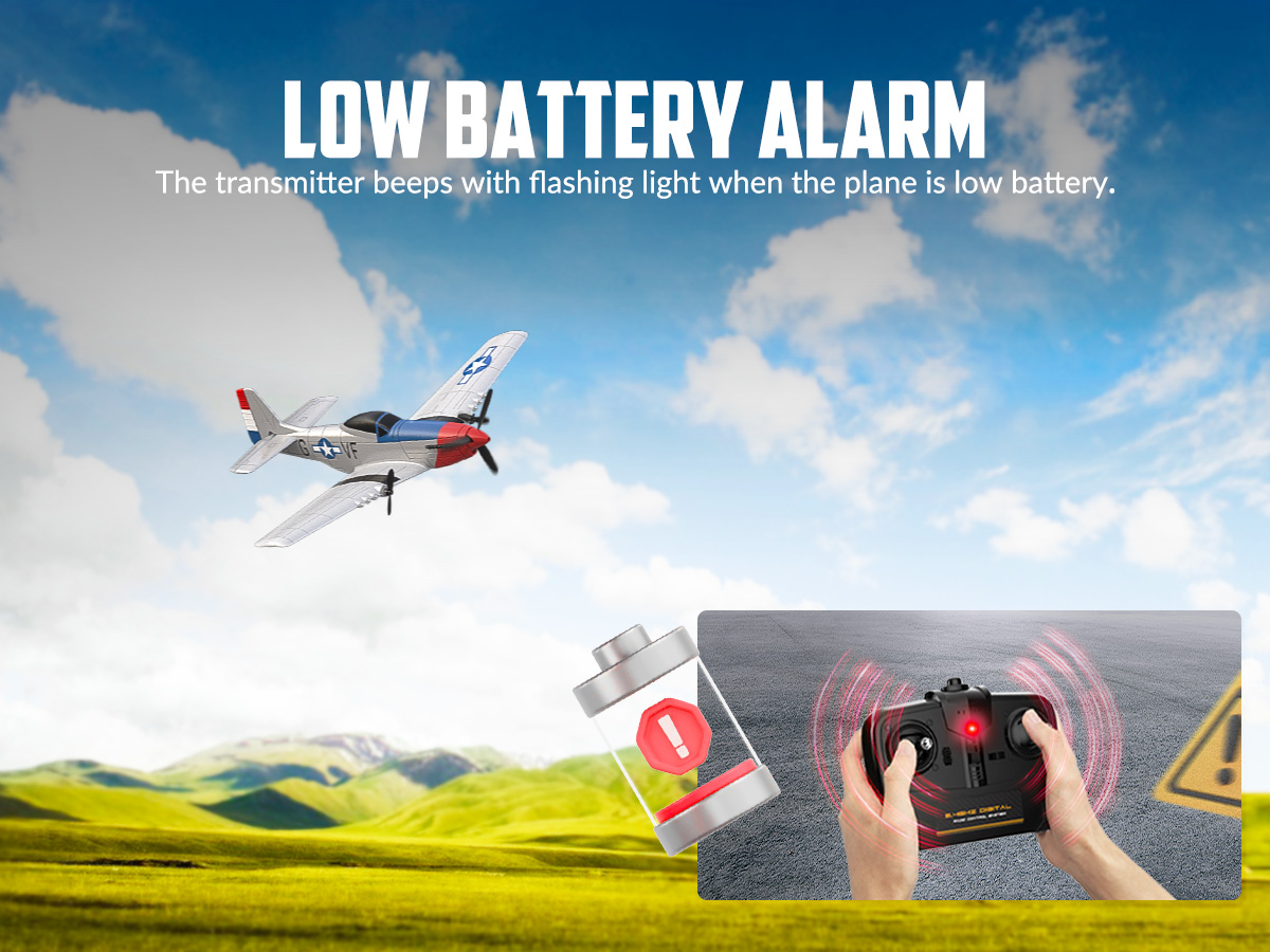 VOLANTEXRC RC Plane 3 Channel Remote Control Airplane Fighter Toys 2 ...