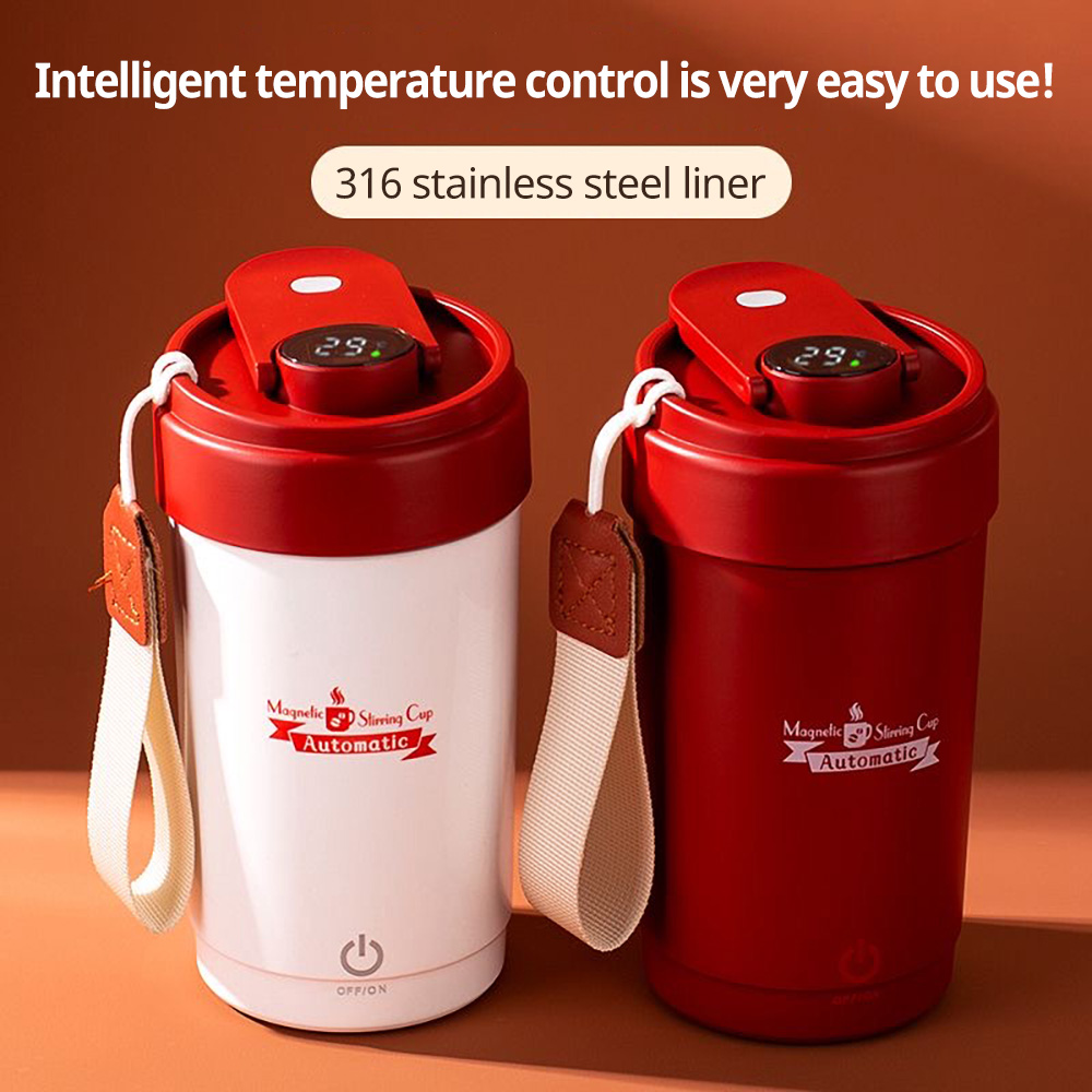 Electric mixing cup 316 stainless steel with USB charging and digital ...
