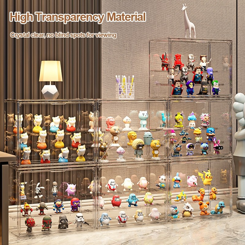 Acrylic Display Case Popmart Storage Organizer Transparent Boxes ...