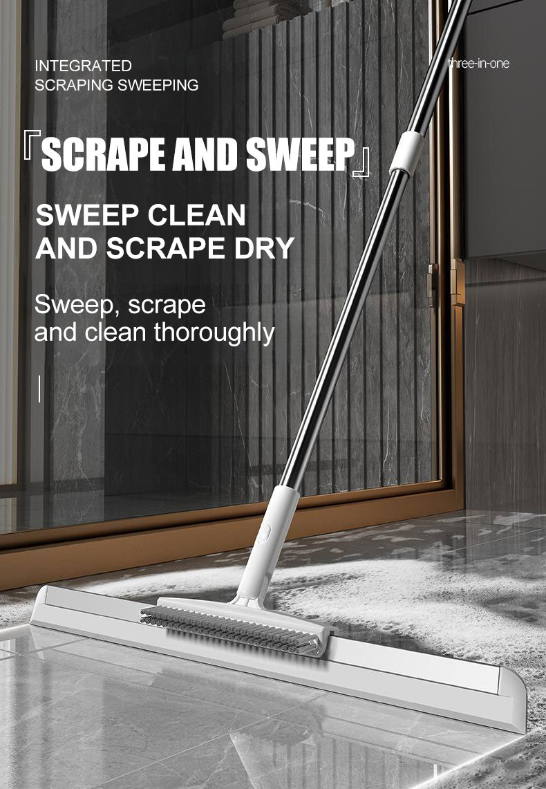 Highly efficient 4in1 Soft Silicone Magic Broom Scraper and Floor Brush ...
