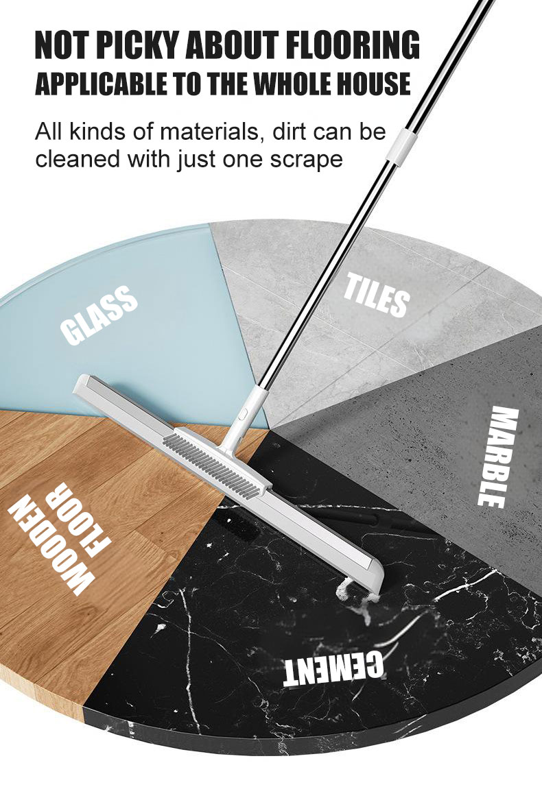 Highly efficient 4in1 Soft Silicone Magic Broom Scraper and Floor Brush ...