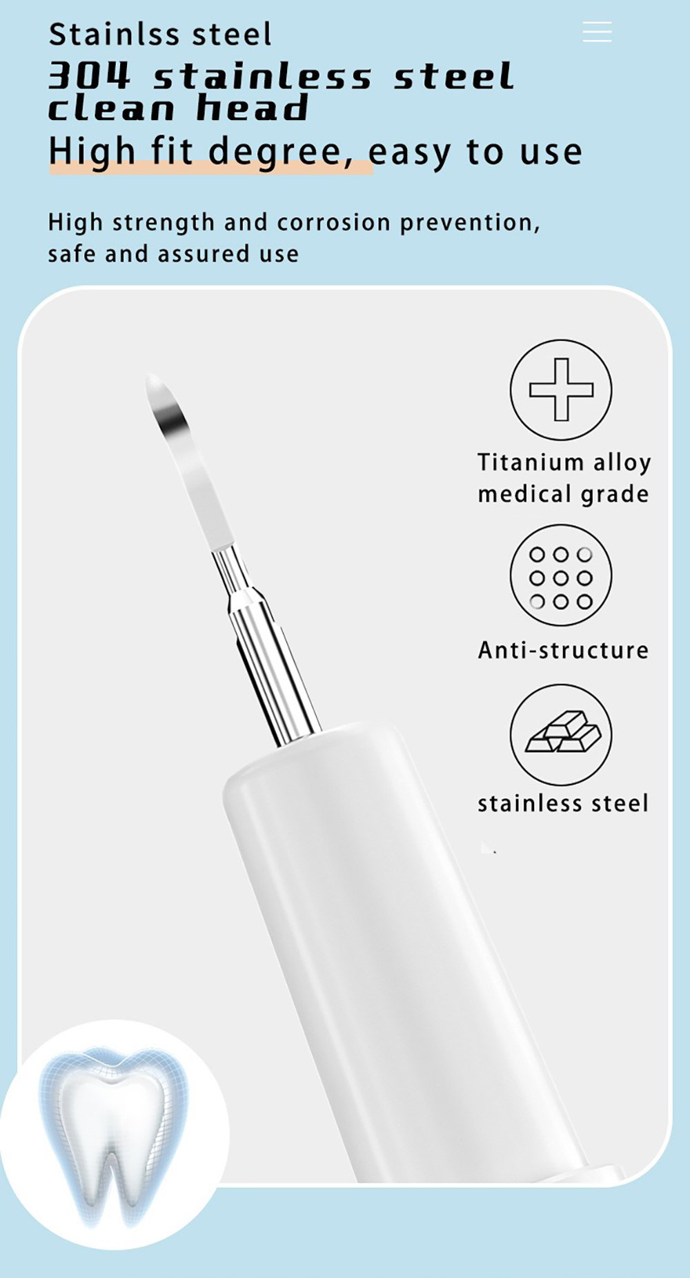 INSMART Tooth Scrubber Ultrasonic Electric Toothbrush Electric Tooth ...