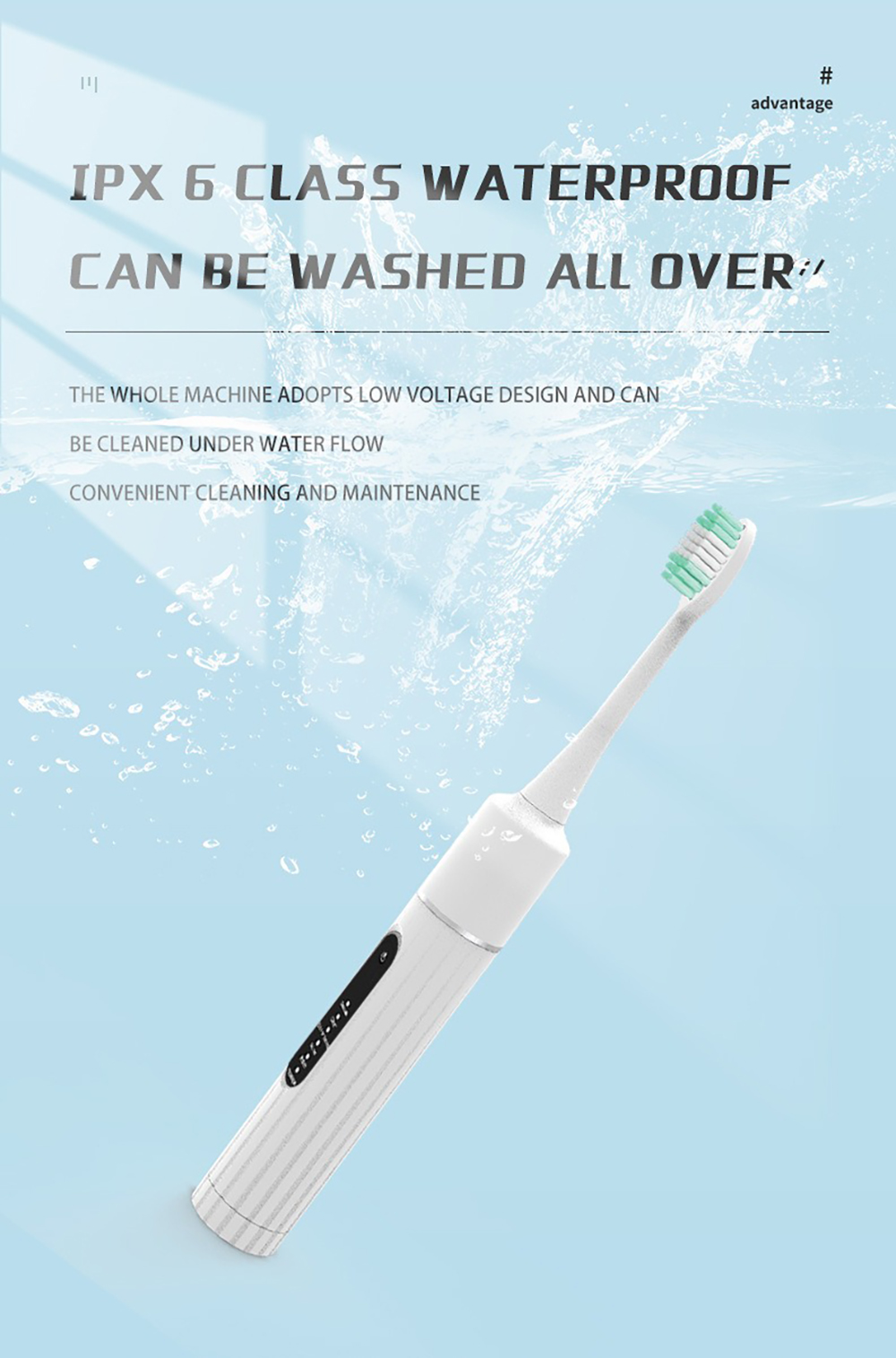 INSMART Tooth Scrubber Ultrasonic Electric Toothbrush Electric Tooth ...