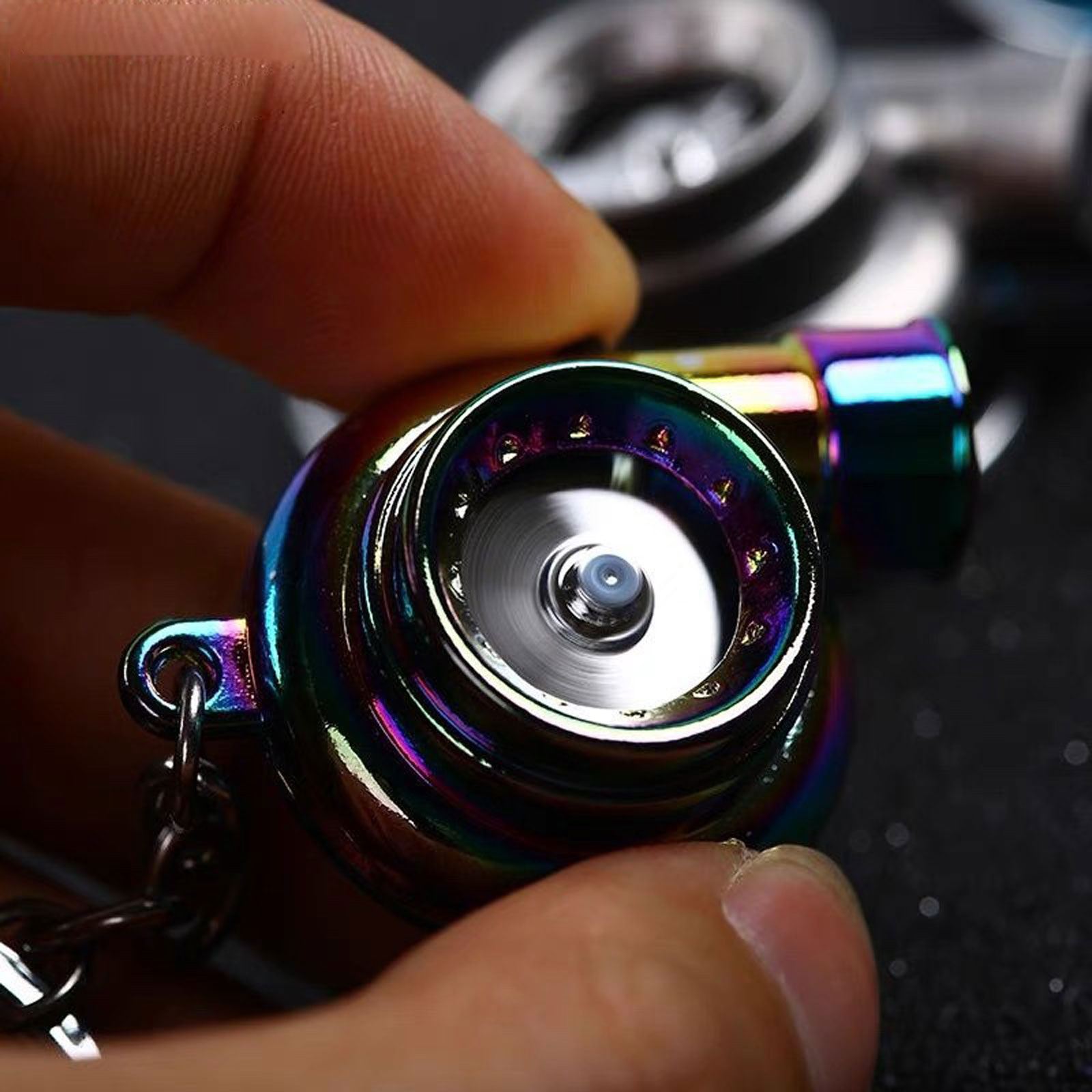 [Local delivery] Car Metal Keyring Sound Turbo Key Sleeve Bearing ...