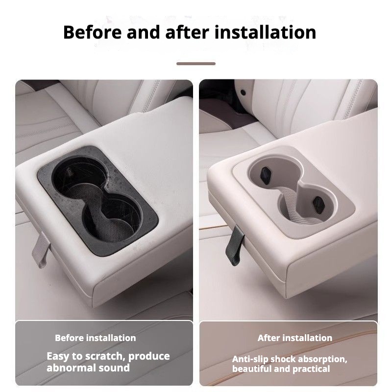 Byd atto3 rear Armrest Storage Box Silicone Coaster accessories ...