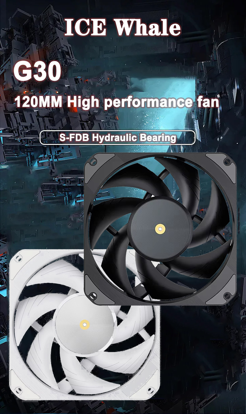 ICE Whale G30 CPU Chassis Fan High-performance Industrial Grade Cooling ...