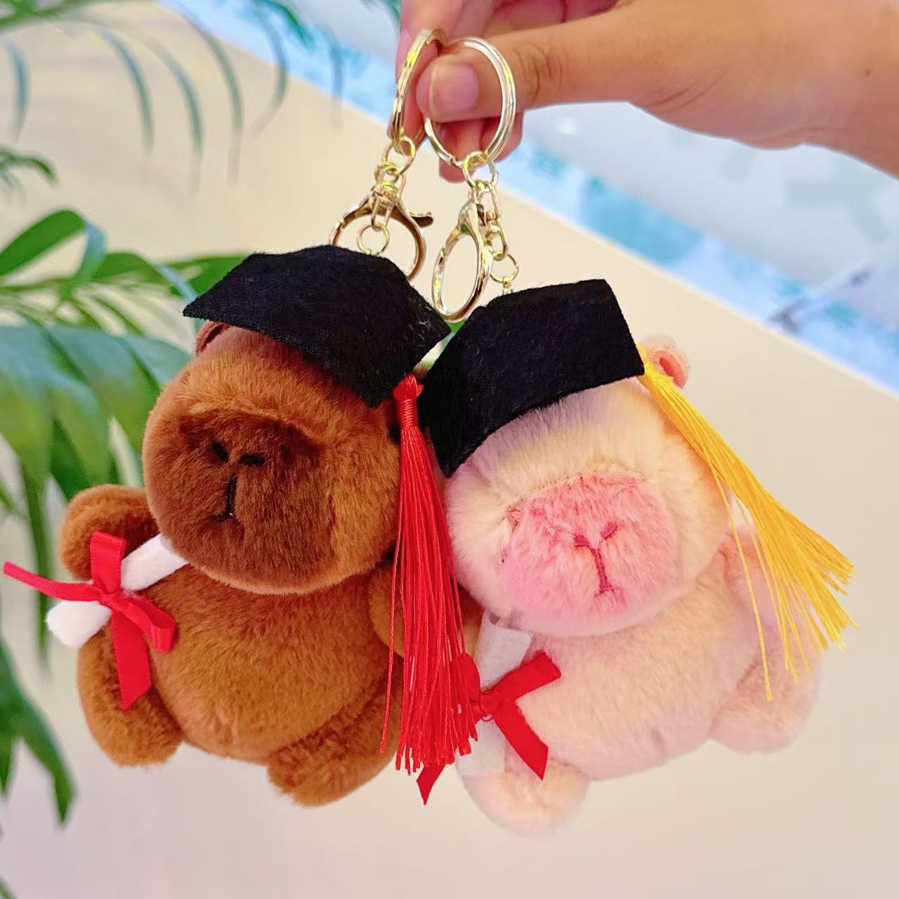 Plush capybara wire wing/wag the tail keychain cute doll couple bag ...