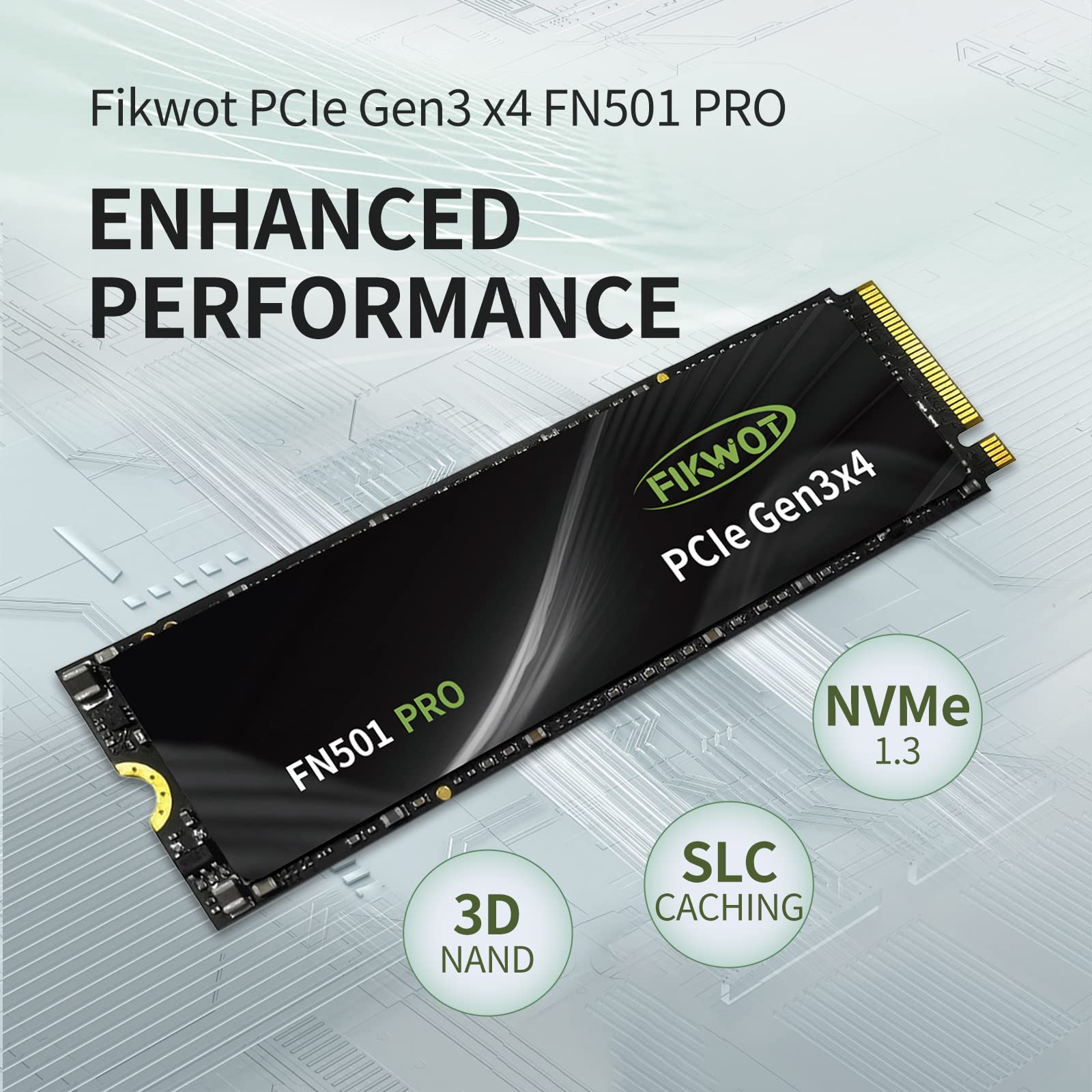 Fikwot FN501 Pro NVMe SSD - 3D NAND TLC with SLC Cache, M.2 2280 PCIe ...