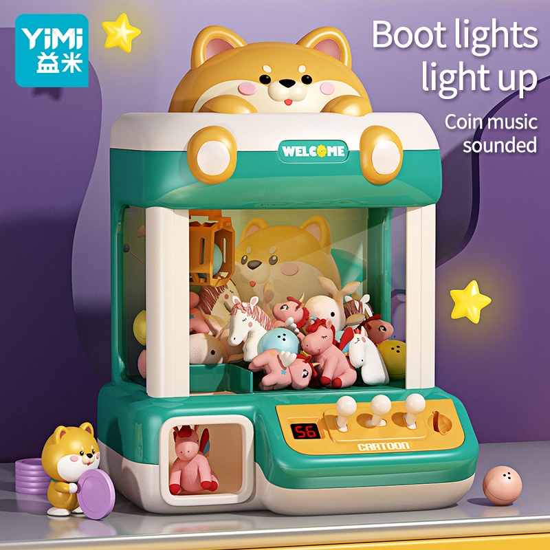 YIMI Kids Claw Machine Mini Claw Machine Doll Capsule Toy Auto Claw ...