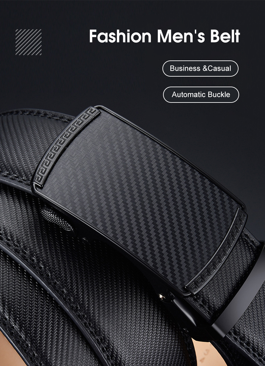 LouisWill Men's Belt Men Fashion Belt Men Genuine Leather Belts Pattern ...