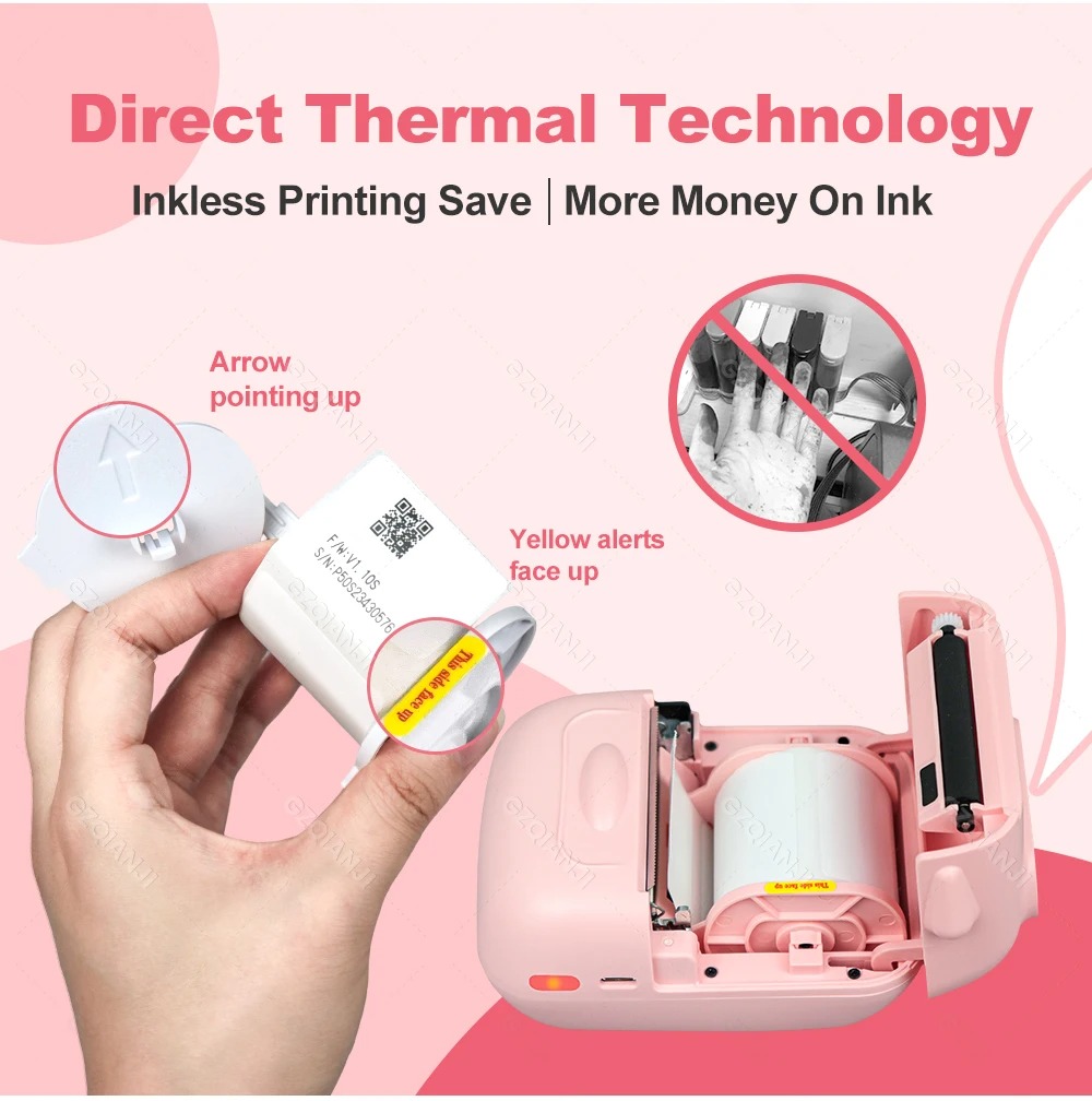 Marklife P50 Barcode Label Printer Labeling Maker Machine Mini Portable ...