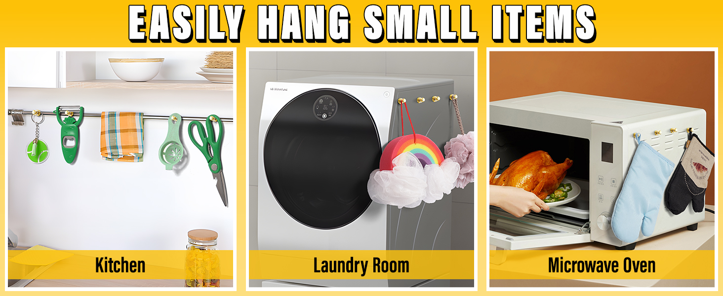 Refrigerator Magnets, Gold Metal Push Pin Magnets, Ideal for Whiteboard ...