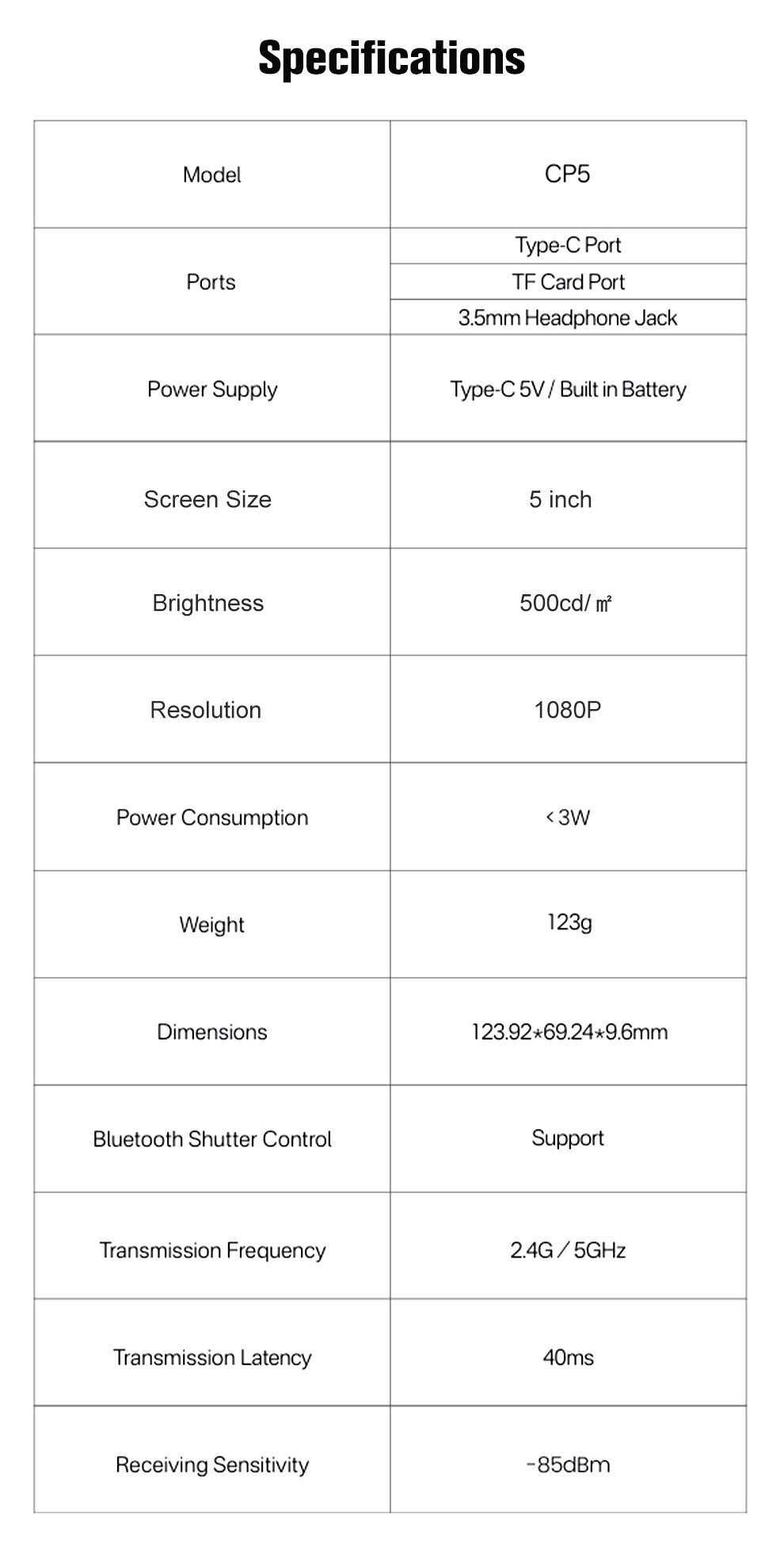 Shimbol CP5 Monitor Screen Phone Rear Camera for Selfie Vlog Live Stream Compatible With iOS ...