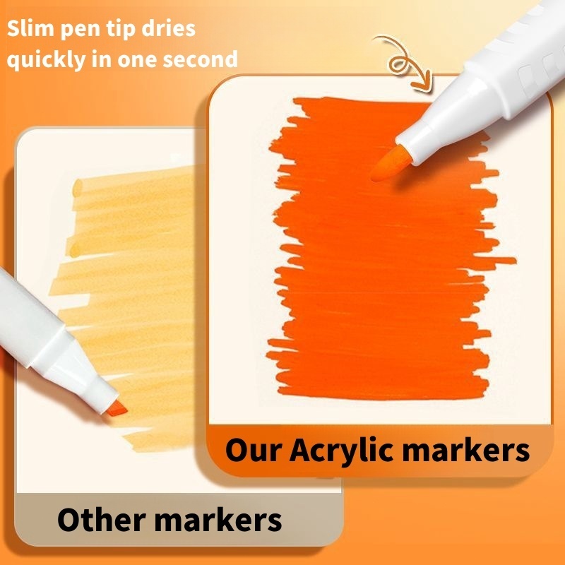 12/24/36/48/60/80 Colours Acrylic marker pen Penanda Akrilik Painting ...