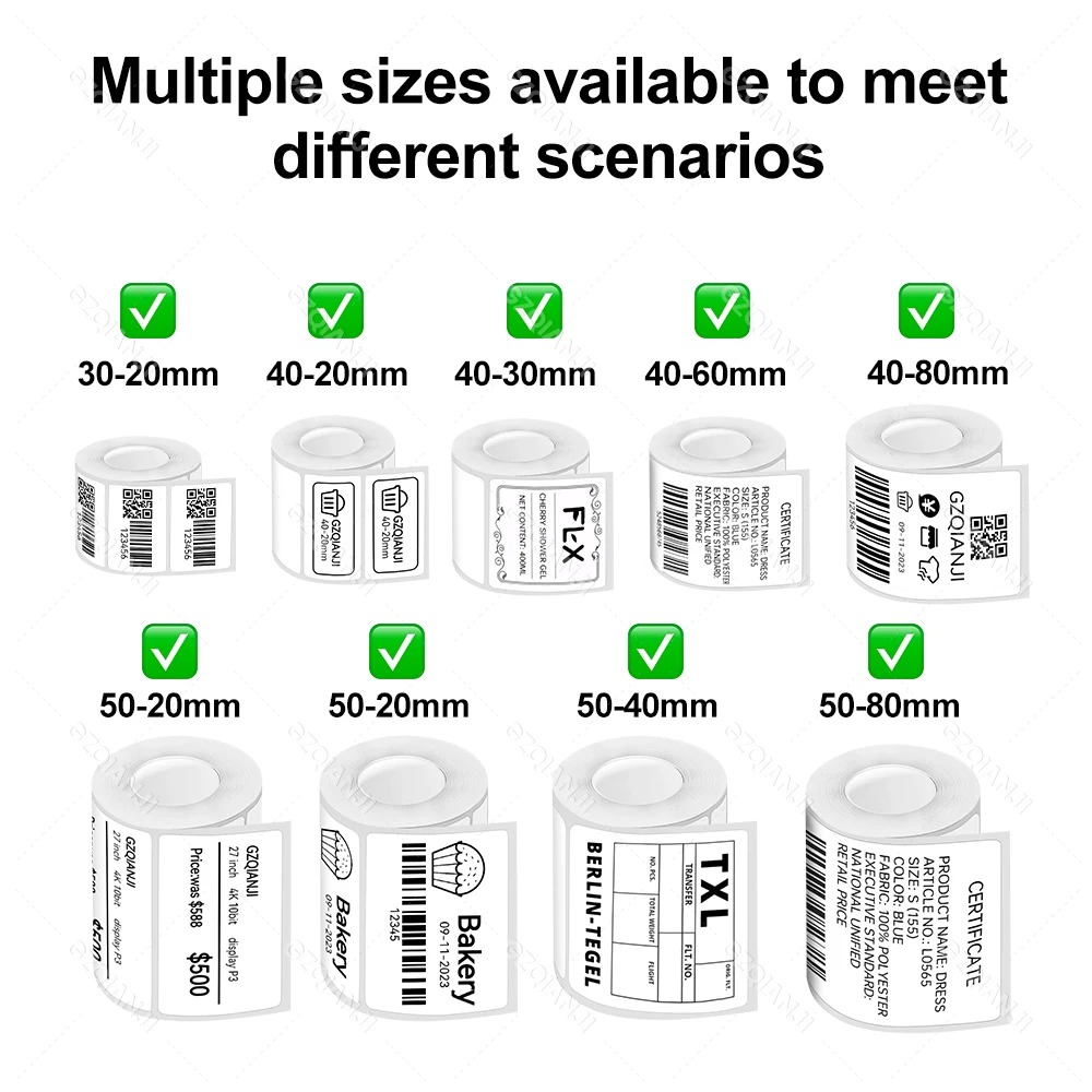 Marklife P50 Mini Label Printer Self Adhesive Portable Thermal Label ...