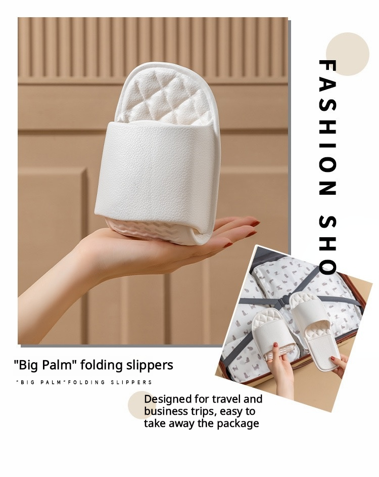 Foldable travel slippers Portable bathroom business slippers Hotel ...