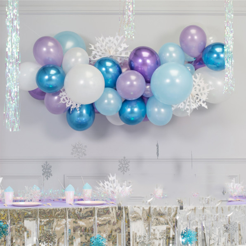 Snow Queen Balloon Garland Arch Kit For Frozen Birthday Party ...