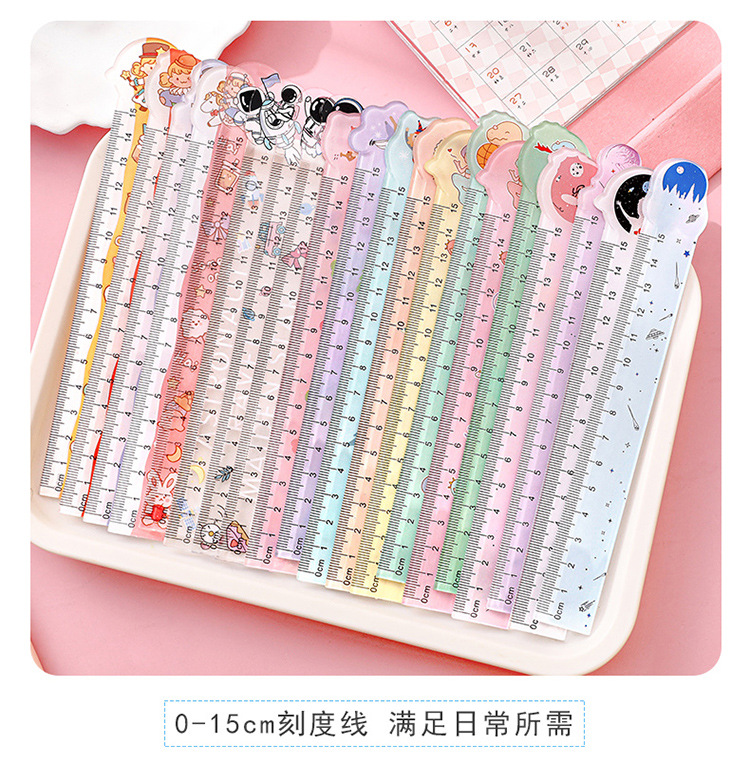 15cm Cartoon Shaped Ruler Student ins Girl Heart Scale Ruler Learning ...