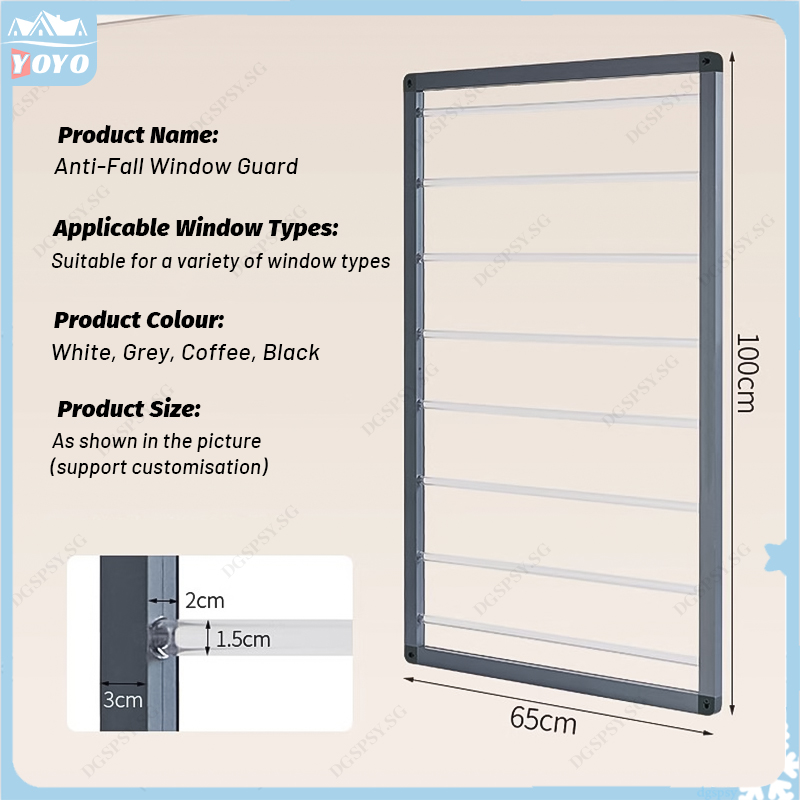 window fall prevention child safety transparent guardrail aluminium ...