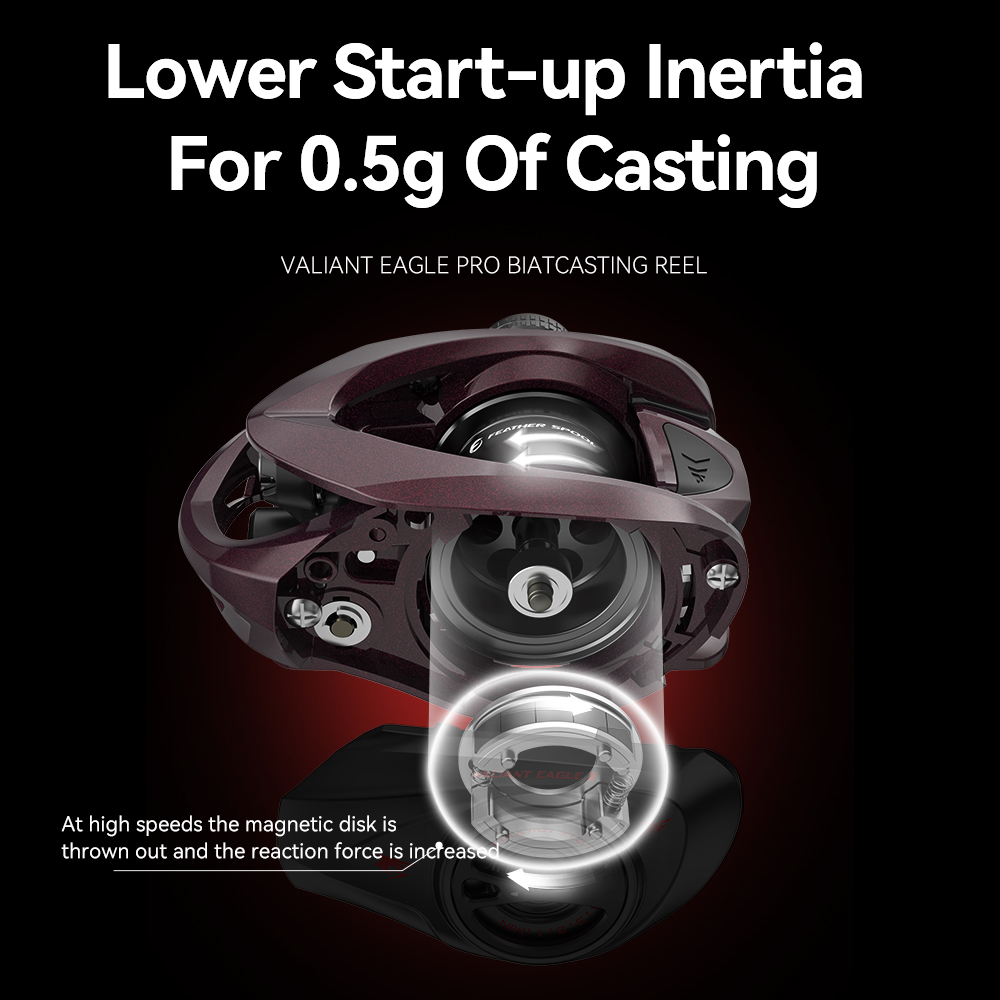 KastKing Valiant Eagle II PRO Bait Finesse System Baitcasting Reel 6KG ...