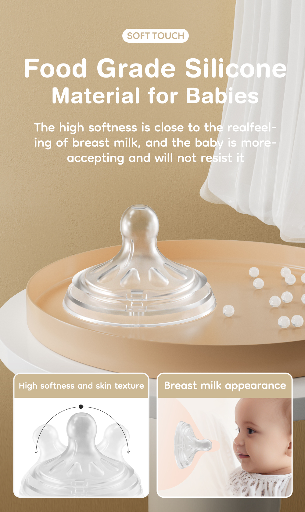 Preferred Botol Susu Natural Wide Neck Baby Newborn Milk Feeding Bottle ...