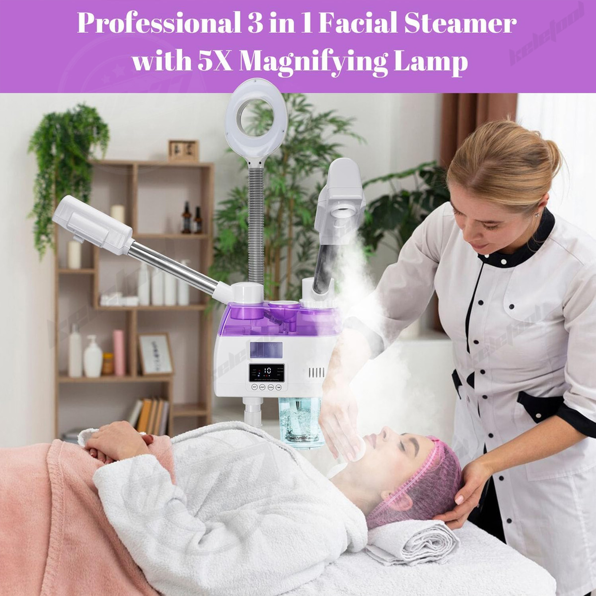 Facial Steamer Hot Cold Spray Machine Beauty Spray Home Spa Ozone ...