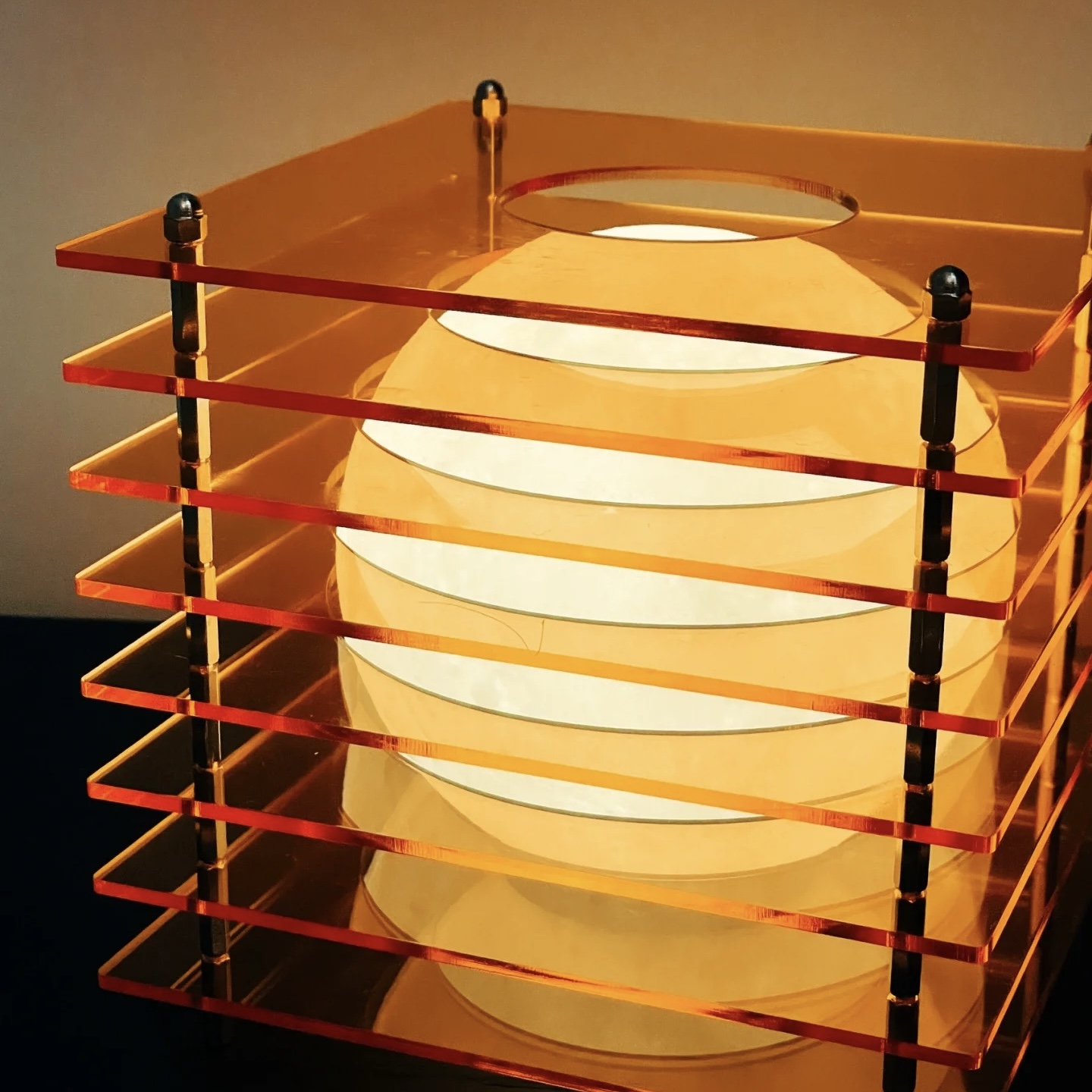Sunset Light Modern art Geometric lamps Creative laminated acrylic ...