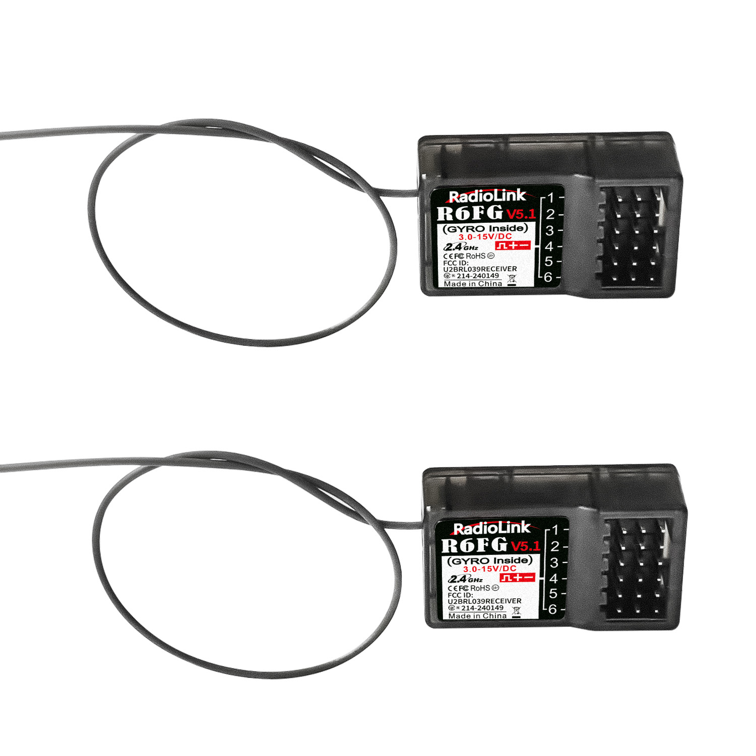 RADIOLINK R6FG 6CH 6 Channel RC Receiver 2.4G Radio System With Gyro ...