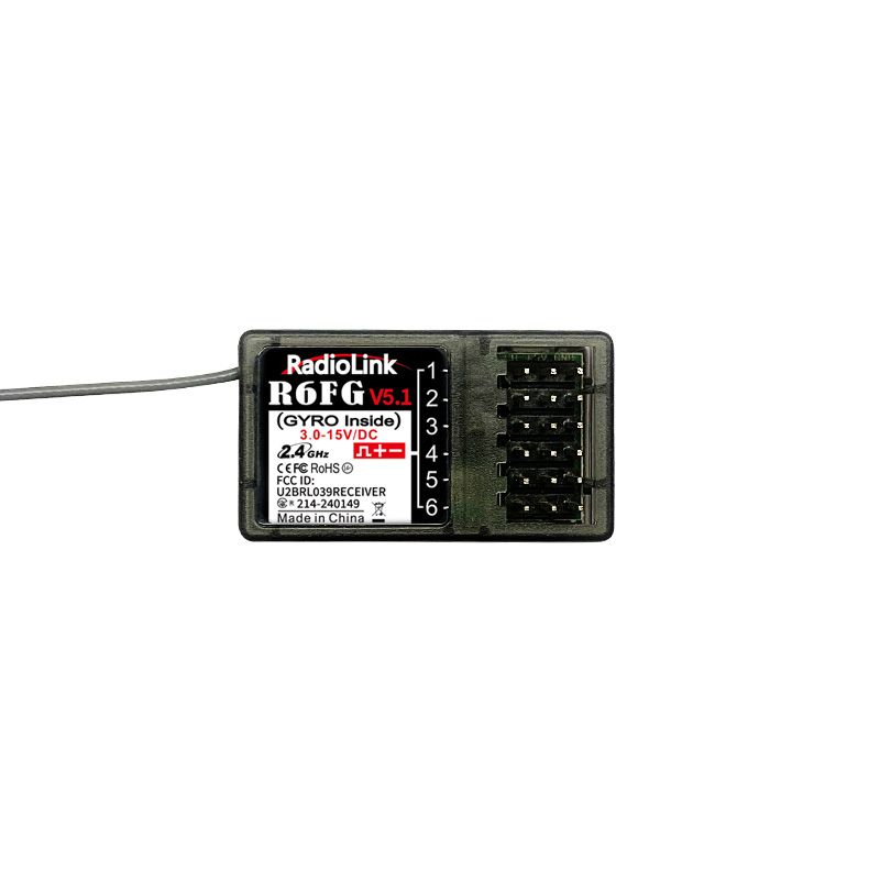 RADIOLINK R6FG 6CH 6 Channel RC Receiver 2.4G Radio System With Gyro ...
