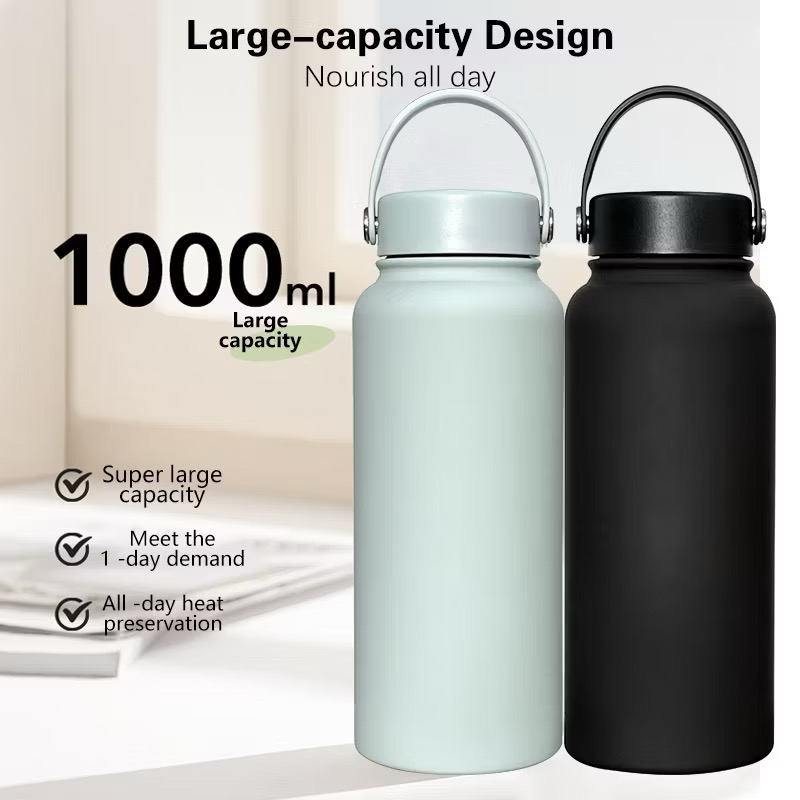 📦Local sellers📦1000ml 304 Stainless Steel Bottle Thermos Vacuum Flask Tumbler With Handle Water ...