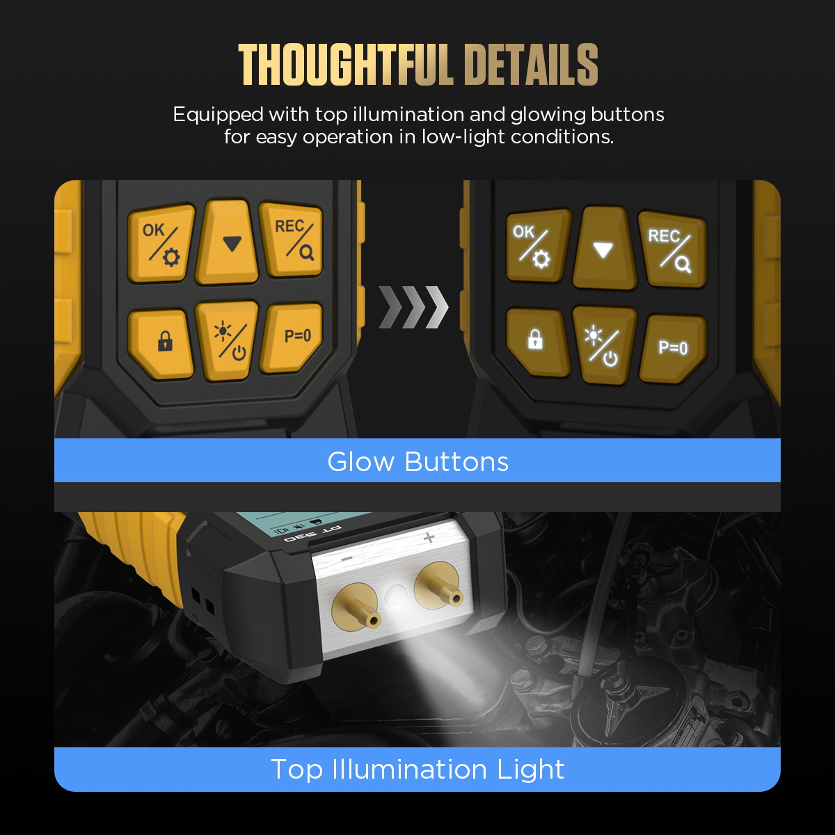 AUTOOL PT530 Digital Differential Manometer -100-300Kpa Air Pressure ...