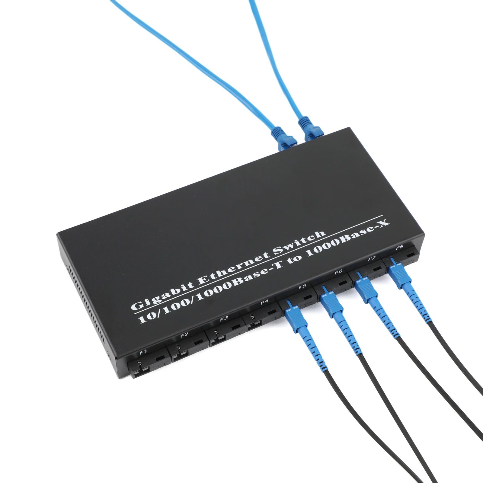 Fiber Optical switch 8 SC 2 1000M RJ45 Industrial Grade Gigabit ...