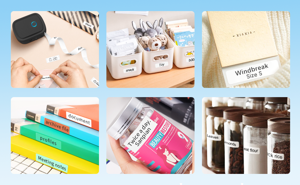 FlashLabel Pocket Label Maker Machine-Free APP and Tape, Bluetooth & Rechargeable Thermal ...