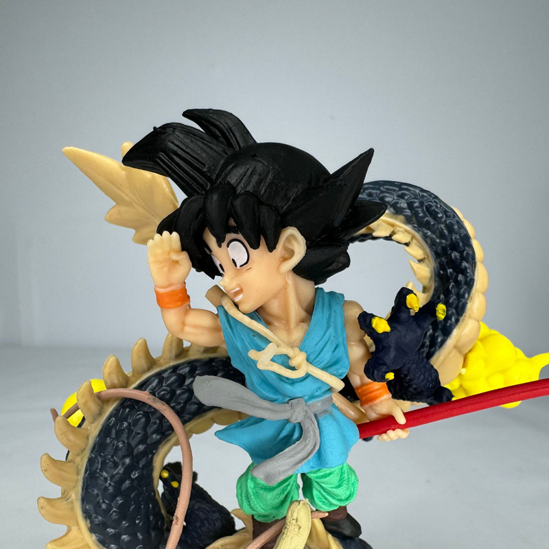 13cm Anime Dragon Ball GT Figure Goodbye Son Goku Shenron GK Statue PVC ...