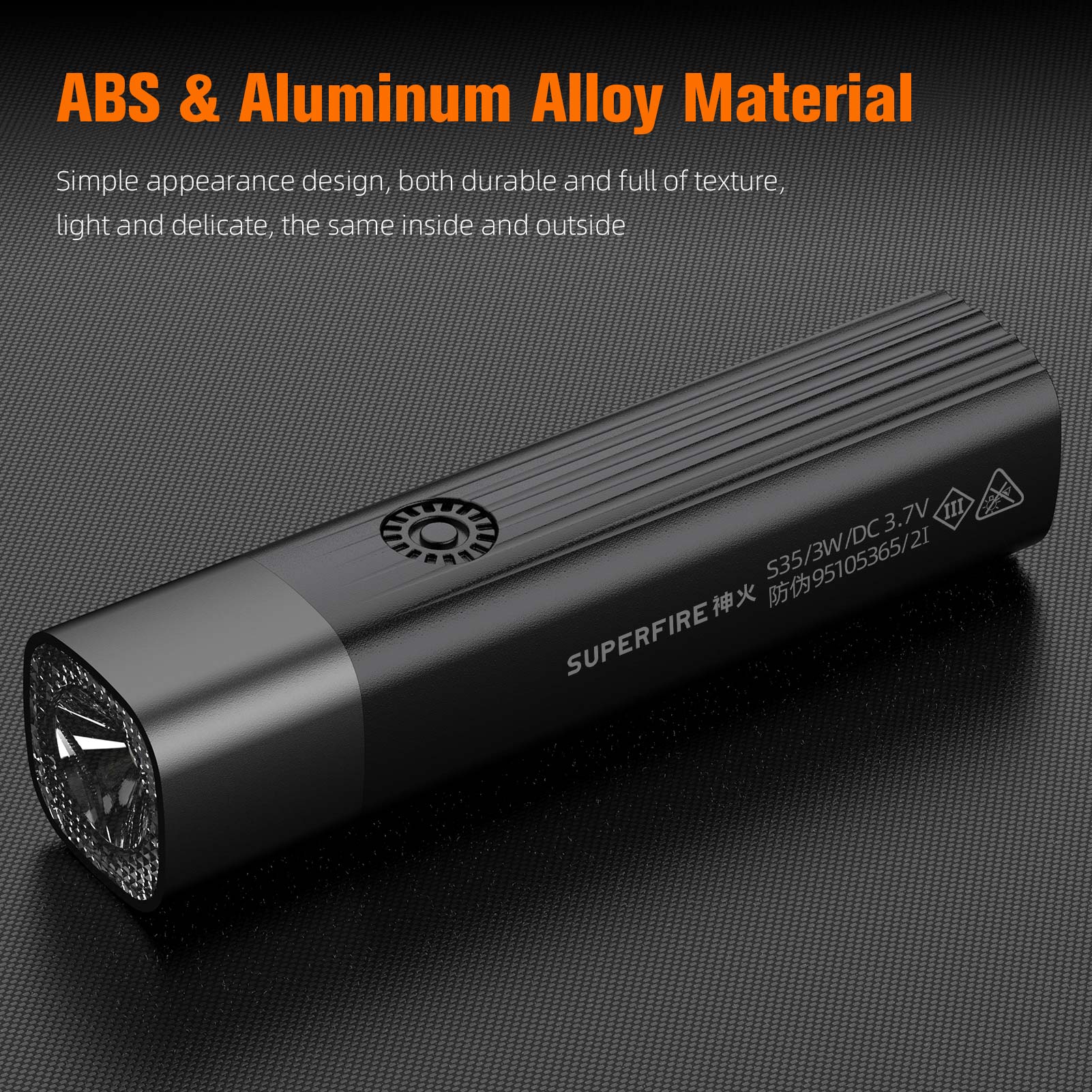 SUPERFIRE S35 10W Super Bright Flashlight Waterproof Rechargeable Battery Flash Bicycle Light ...