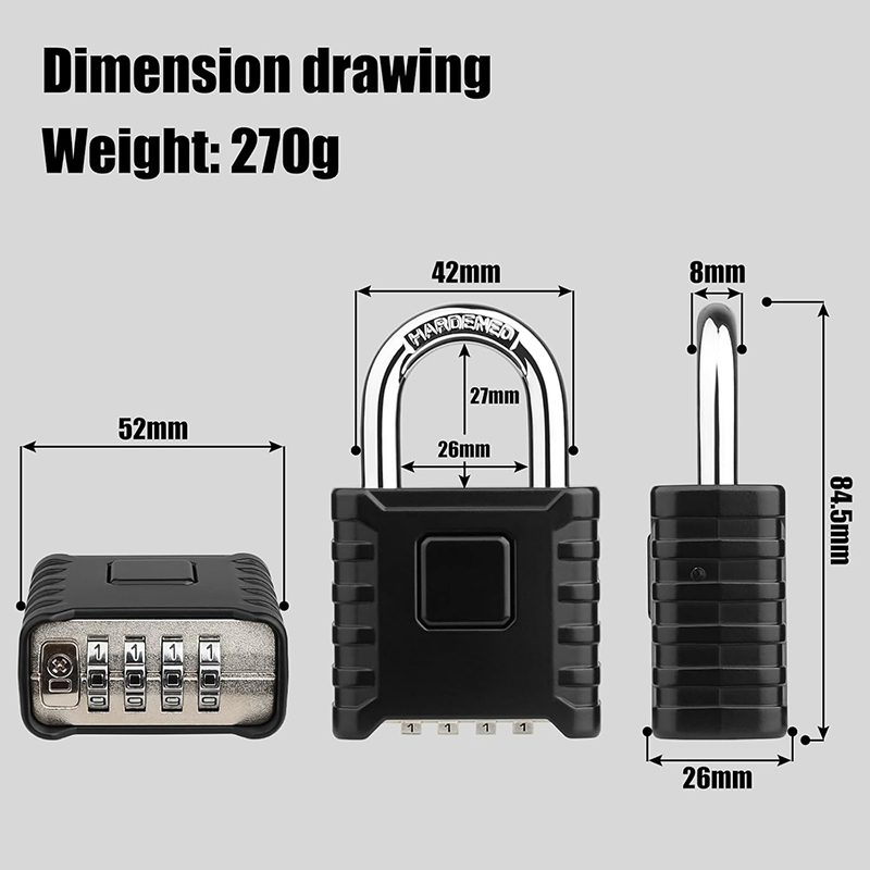 KIPRUN Heavy Duty Combination Padlock, 4 Digit High Security Padlock ...