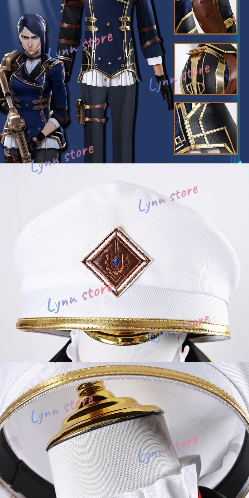 Game League of Legends TV Series Arcane CAITLYN VI Cosplay Costume Wig ...