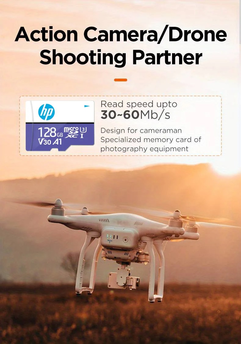 HP Micro SD Card Memory Card Class 10 32GB 64GB 128GB 256GB 512GB 1TB ...