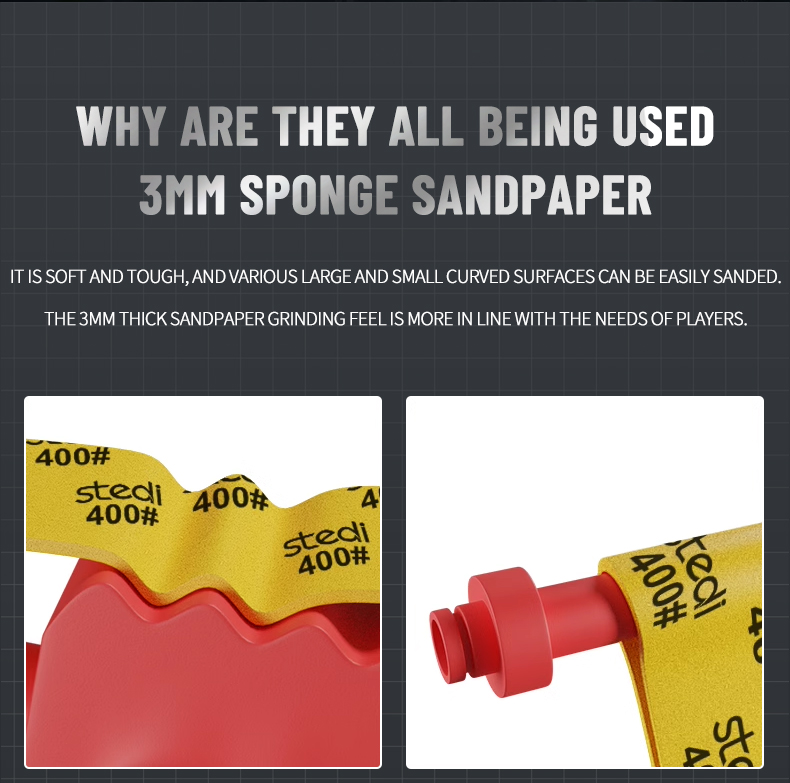 Stedi Grinding Sandpaper Set Model Grinding Tool Adhesive Sponge ...