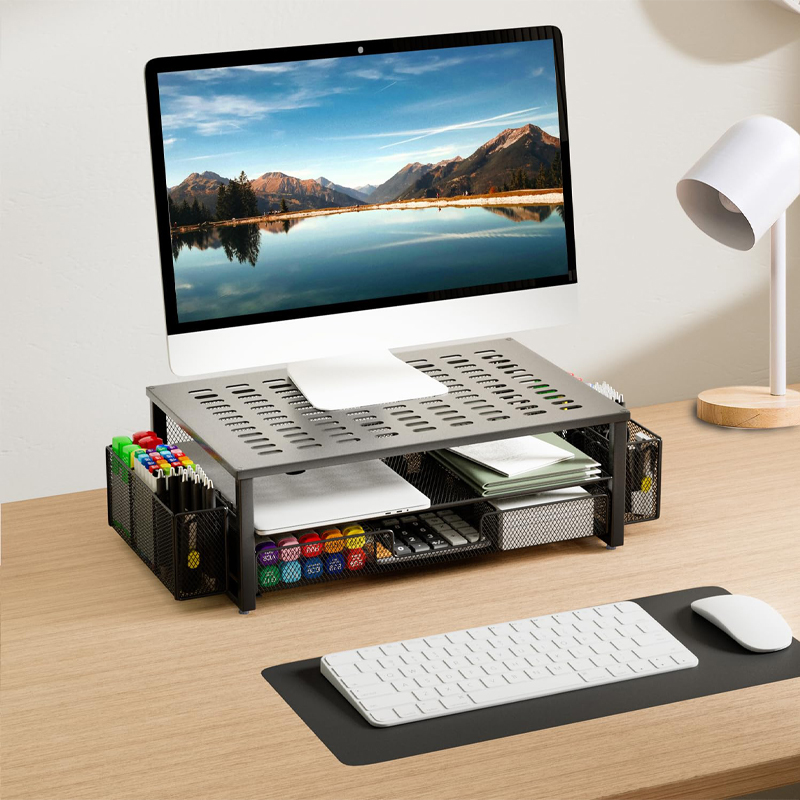 Laptop monitor stand computer desk desktop stand 20KG with drawer ...