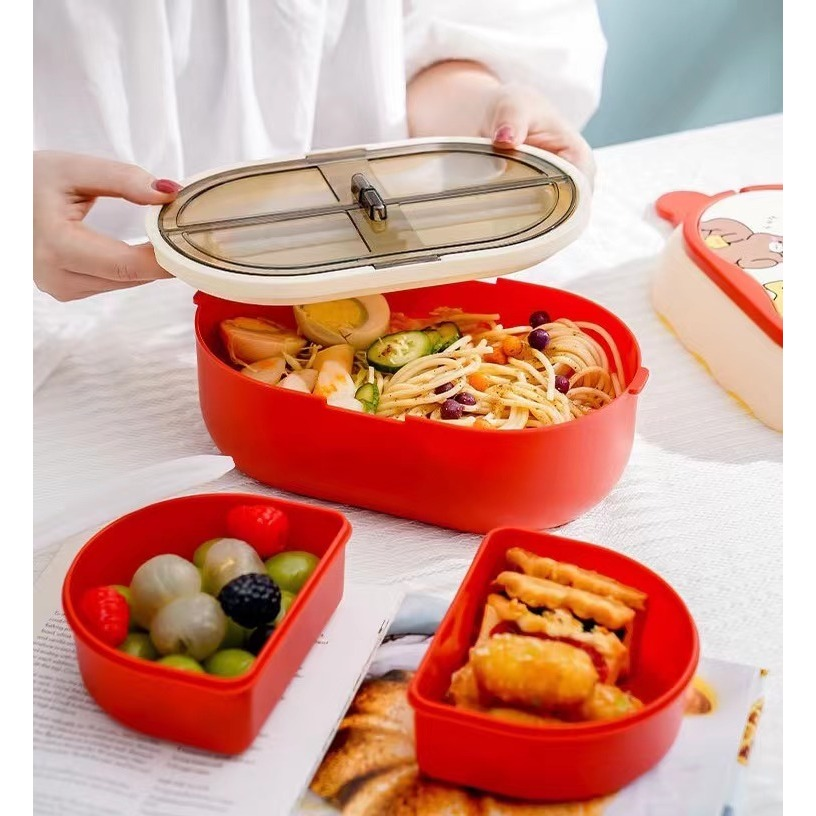 📦Local sellers📦Sleepy Bear Cute Double Layer Heat Cartoon Insulation ...