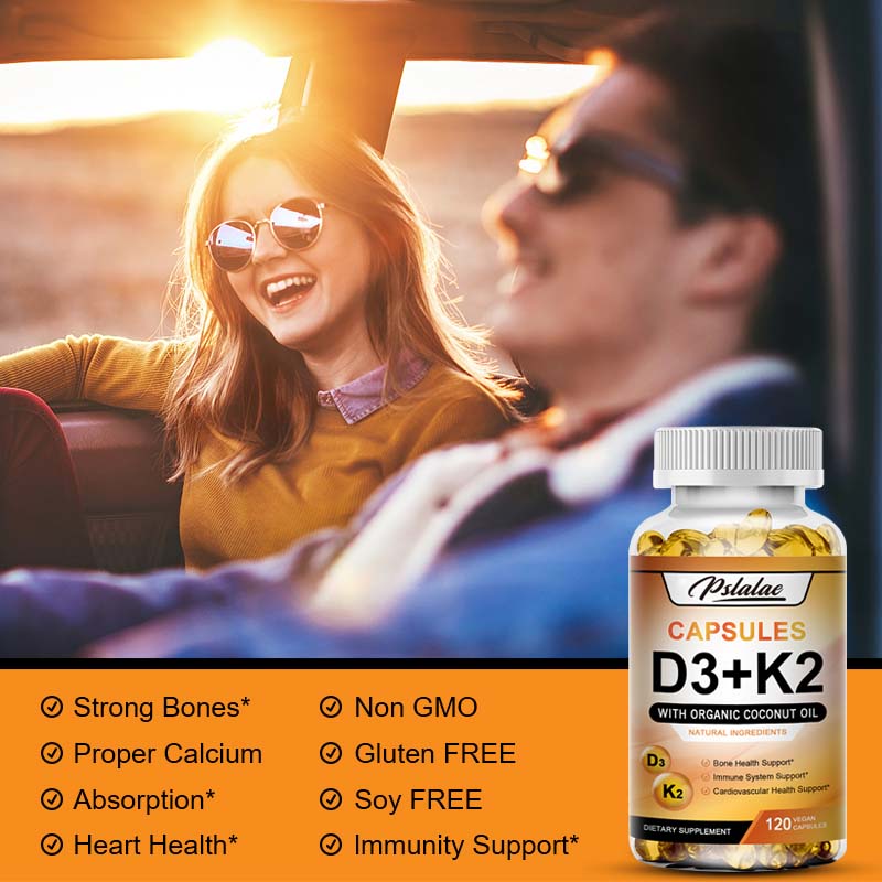 CAPSULES D3+K2，Essential vitamins, organic coconut oil, joint comfort ...